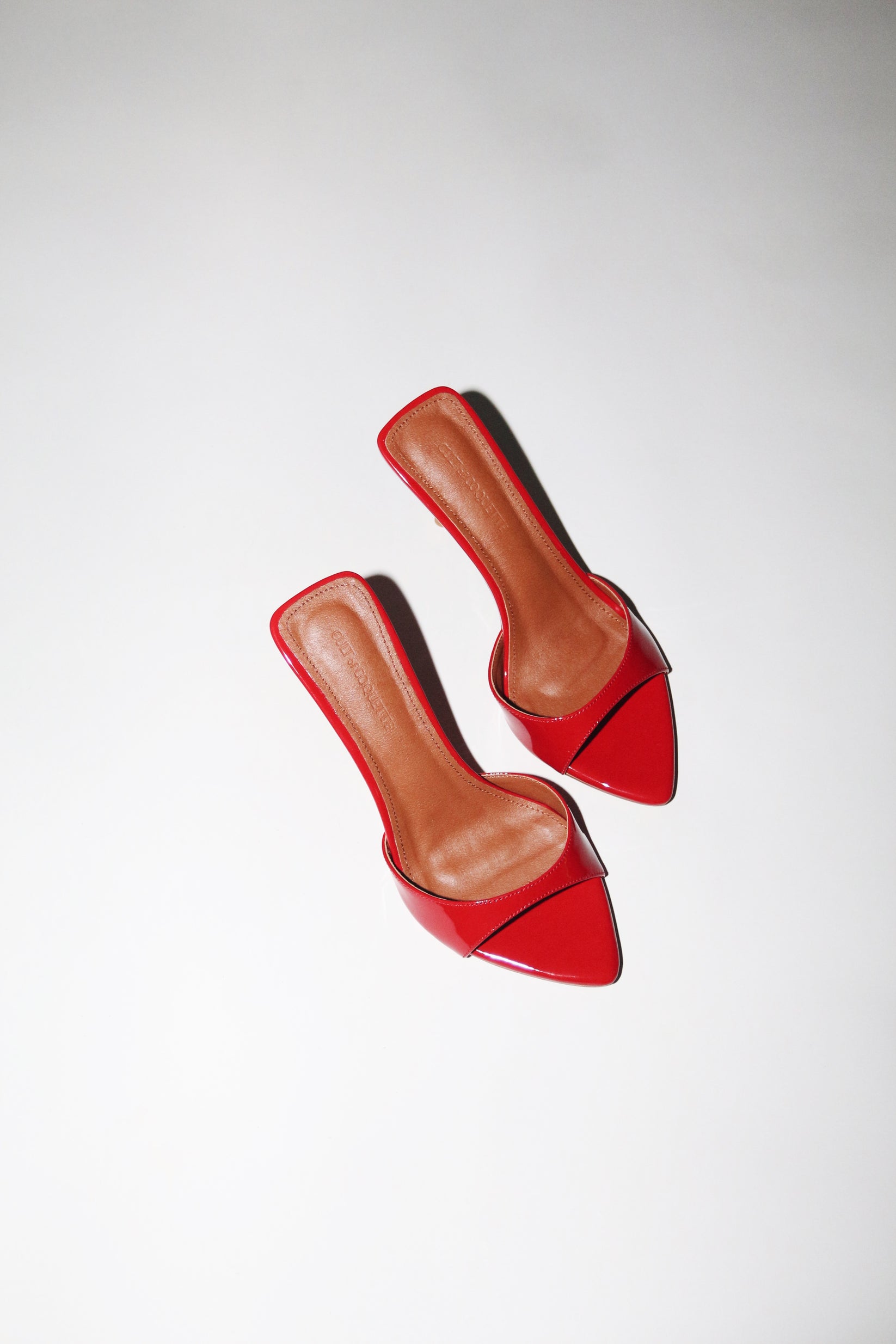 Zena Red Patent Vegan Mules 80 mm – Cult of Coquette
