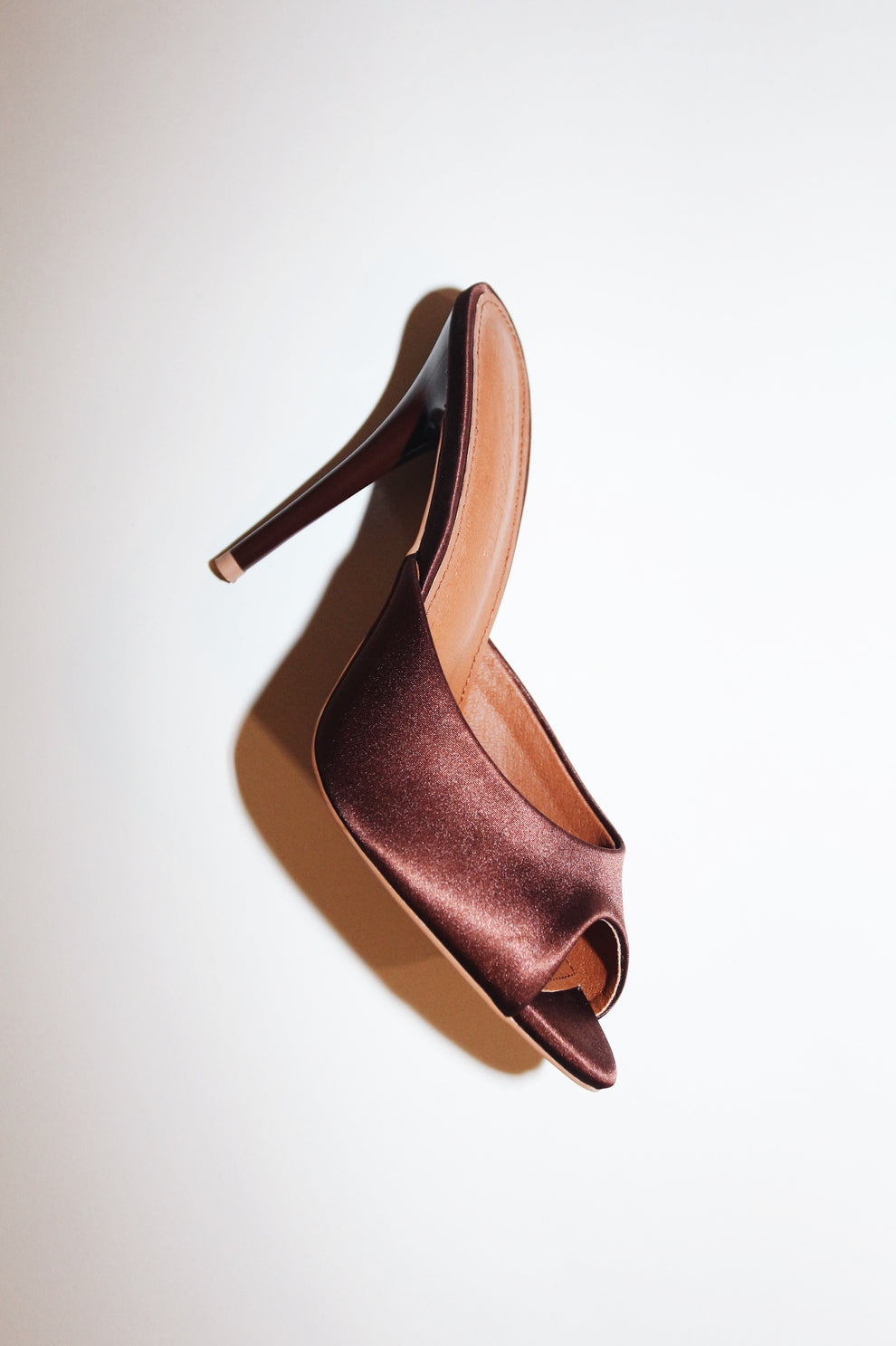 Ford Chocolate Brown Satin Open Toe Mules – Cult of Coquette